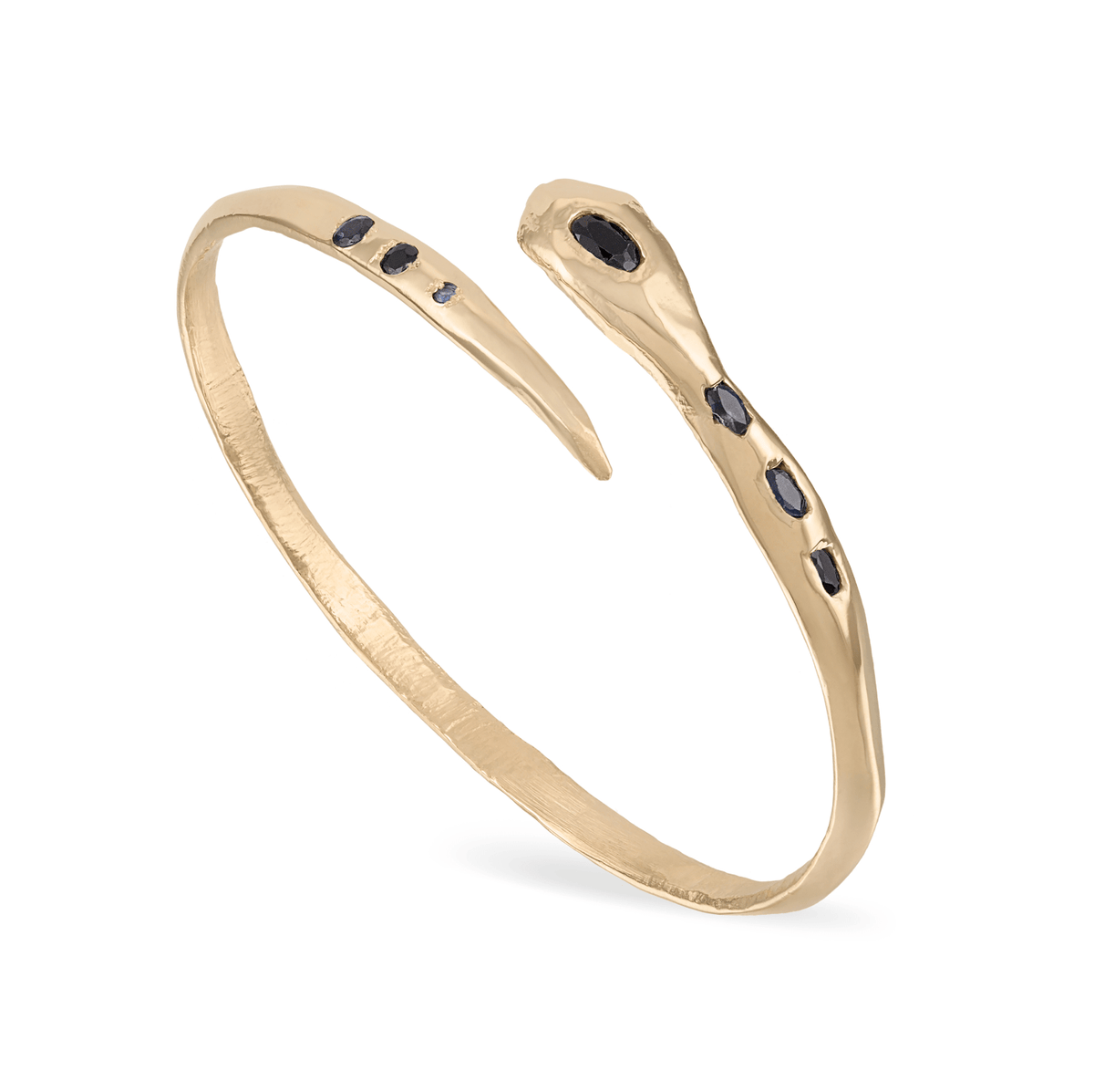 Sapphire Snake Bangle – lelasophiajewelry